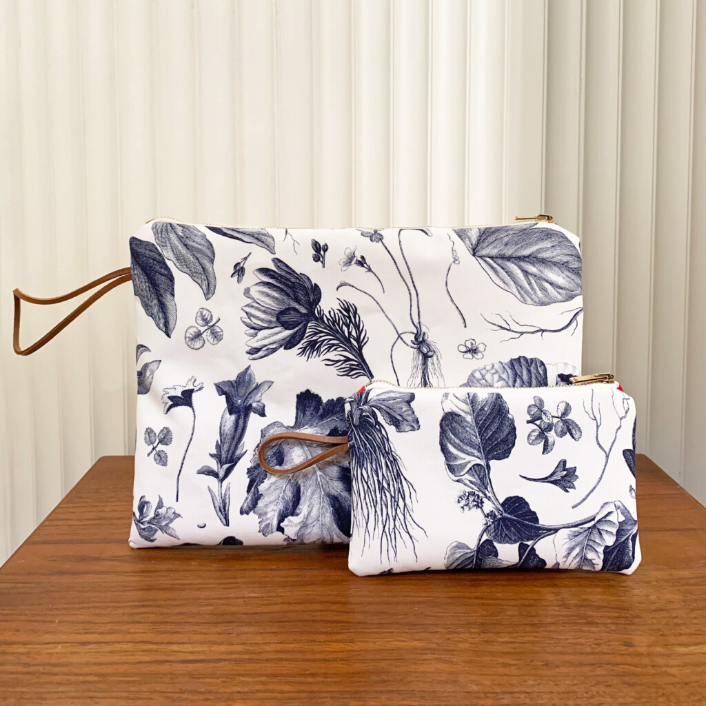 Large pouch Herbier du Roi Blue - Maison Baluchon